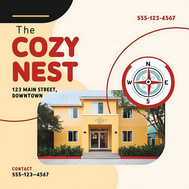 Hostel Accommodation Flyer Template Design Illustration Photos Stock ...