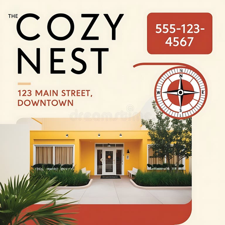 Hostel Accommodation Flyer Template Design Illustration Photos Stock ...