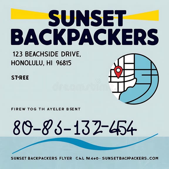 Hostel Accommodation Flyer Template Design Illustration Photos Stock ...