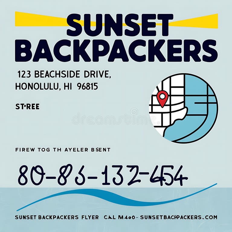 Hostel Accommodation Flyer Template Design Illustration Photos Stock ...