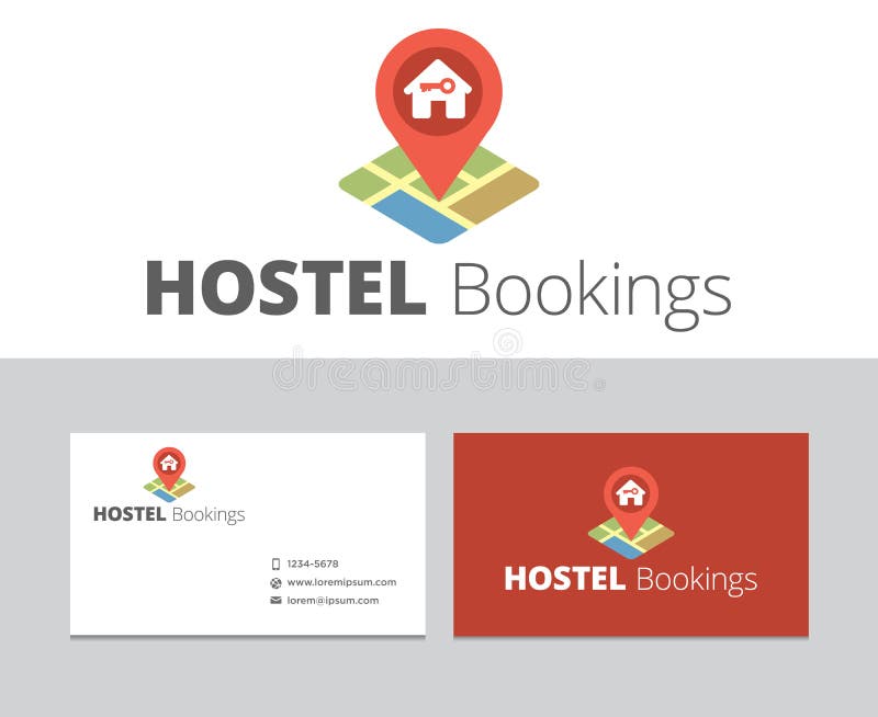 Hostel Bookings logo stock vector. Illustration of location - 39249960