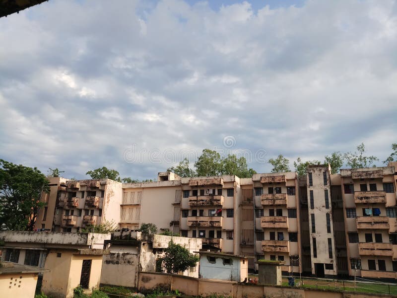 Hostel Building View with Beautiful Sky Stock Photo - Image of view ...