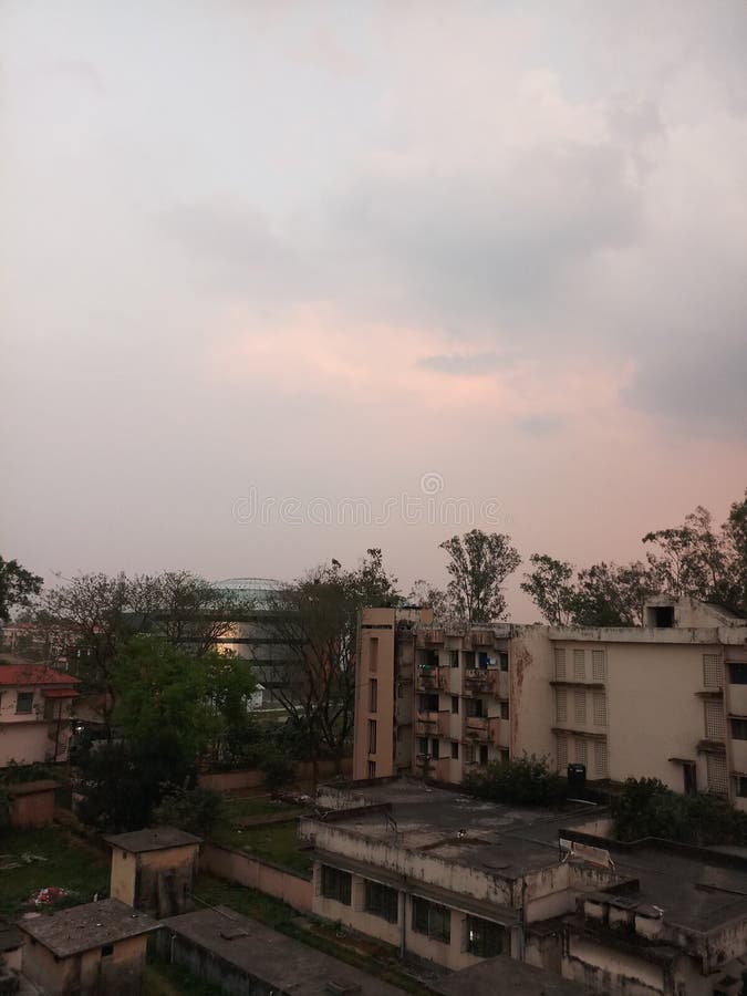 Hostel Building View with Beautiful Sky Stock Image - Image of hostel ...