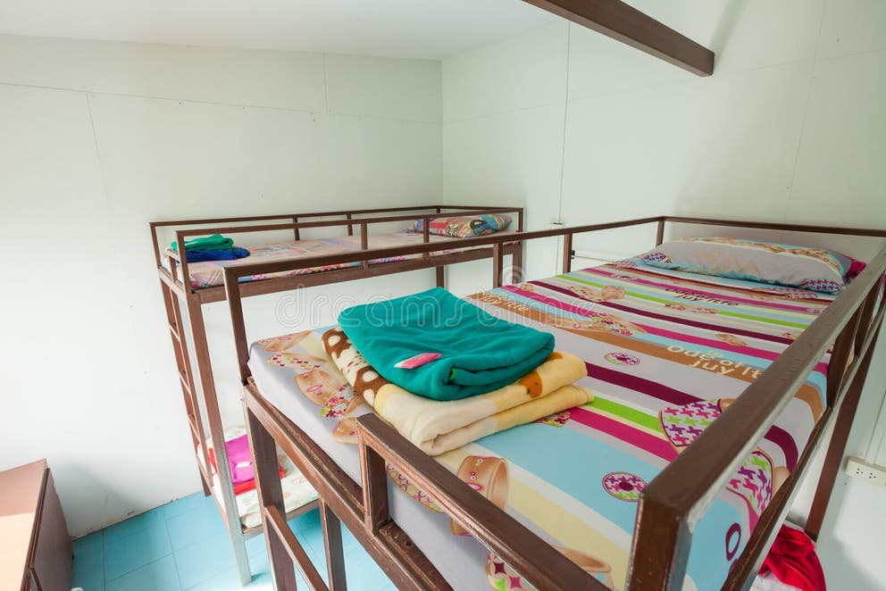 Hostel dormitory beds editorial photography. Image of bunk - 80473492