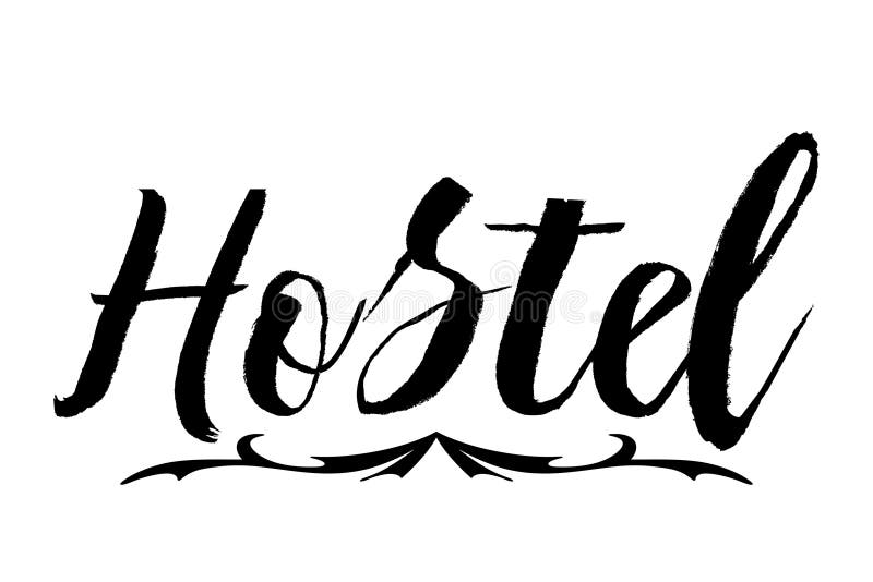 Hostel Elegant Grunge Typography Lettering Text Quote Vector Design ...