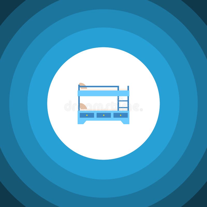 Hostel Flat Icon. Bunk Bed Vector Element Can Be Used for Hostel, Bunk ...