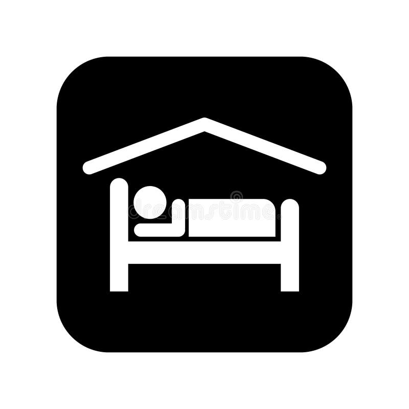 Hostel Icon Isolated Vector Sign Symbol. Stock Vector - Illustration of ...