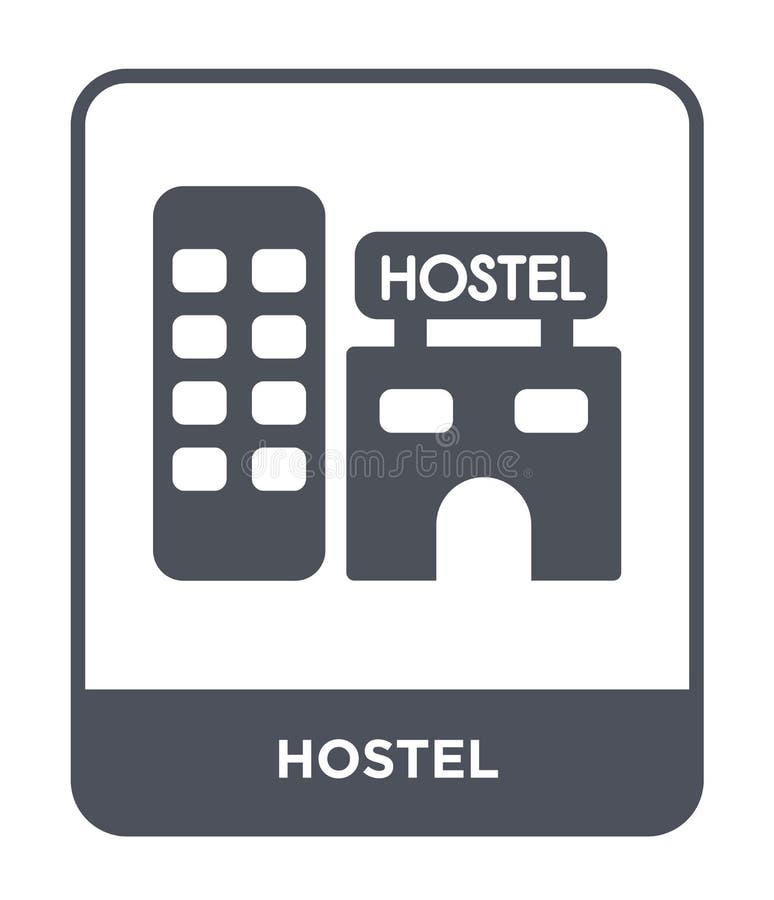 Hostel Icon in Trendy Design Style. Hostel Icon Isolated on White ...
