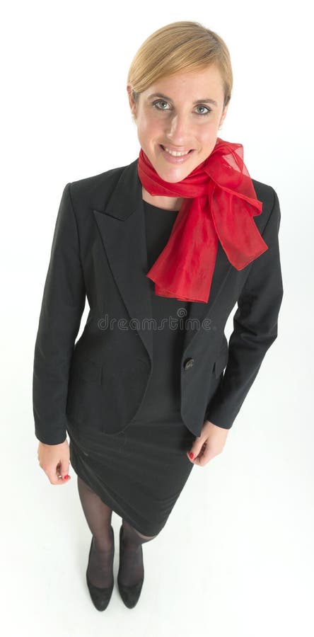 Hostess In Black Dress Stock Photo - Image: 41089126