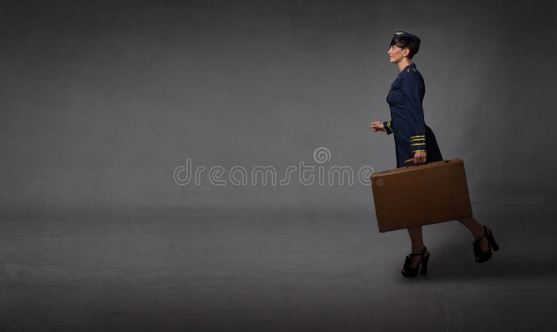 Hostess Running in an Empty Room Stock Image - Image of beautiful ...