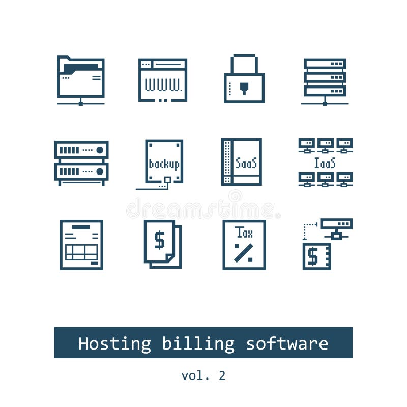 Billing icons stock vector. Illustration of banking, card - 43822956