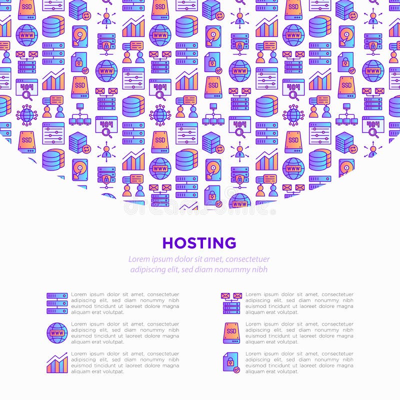 Web Hosting Panel stock vector. Illustration of computer - 16984040