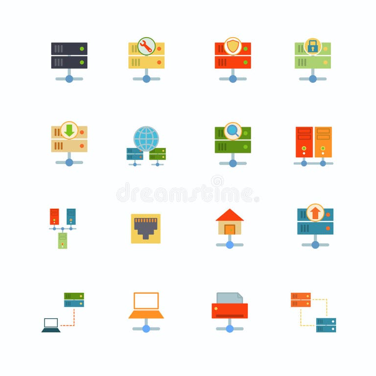 Computer Infrastructure Icons Stock Illustrations – 5,836 Computer ...