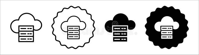 Hosting Icon Symbol Set Collection. Hosting Simple Vector Sign Bundle ...