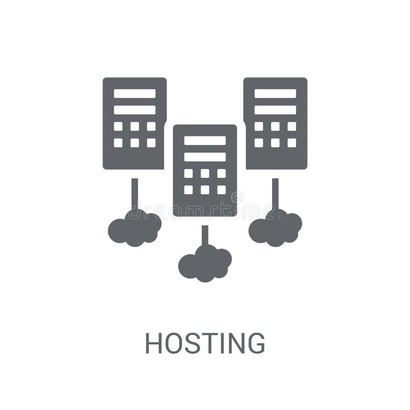 Hosting Icon. Trendy Hosting Logo Concept On White Background Fr Stock ...
