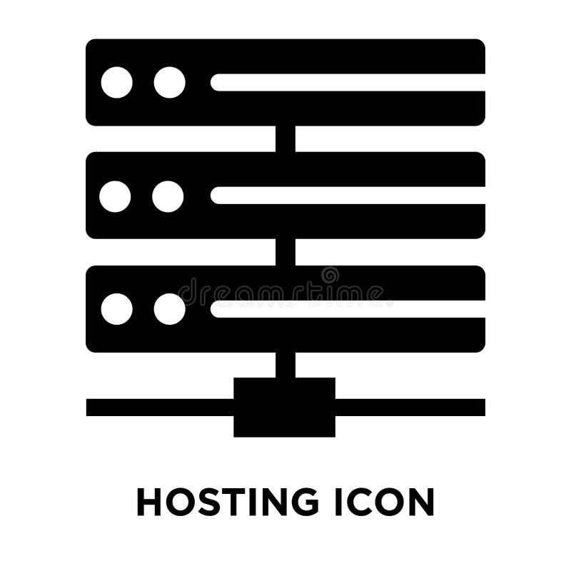 Hosting Icon Vector Isolated on White Background, Logo Concept O Stock ...