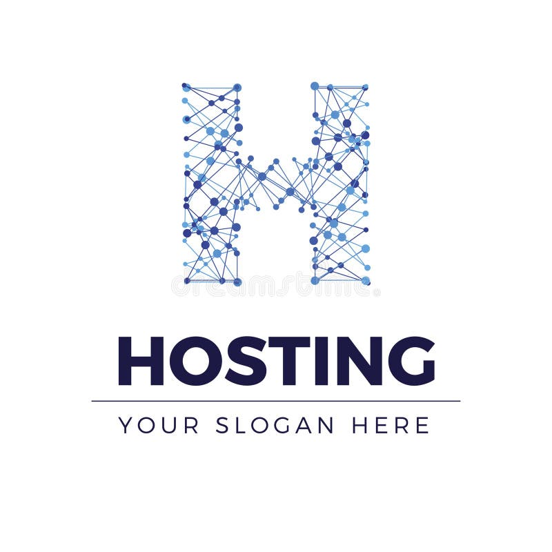 Hosting Logo Template Design Vector, Hosting Icon, Flat Design Stock ...