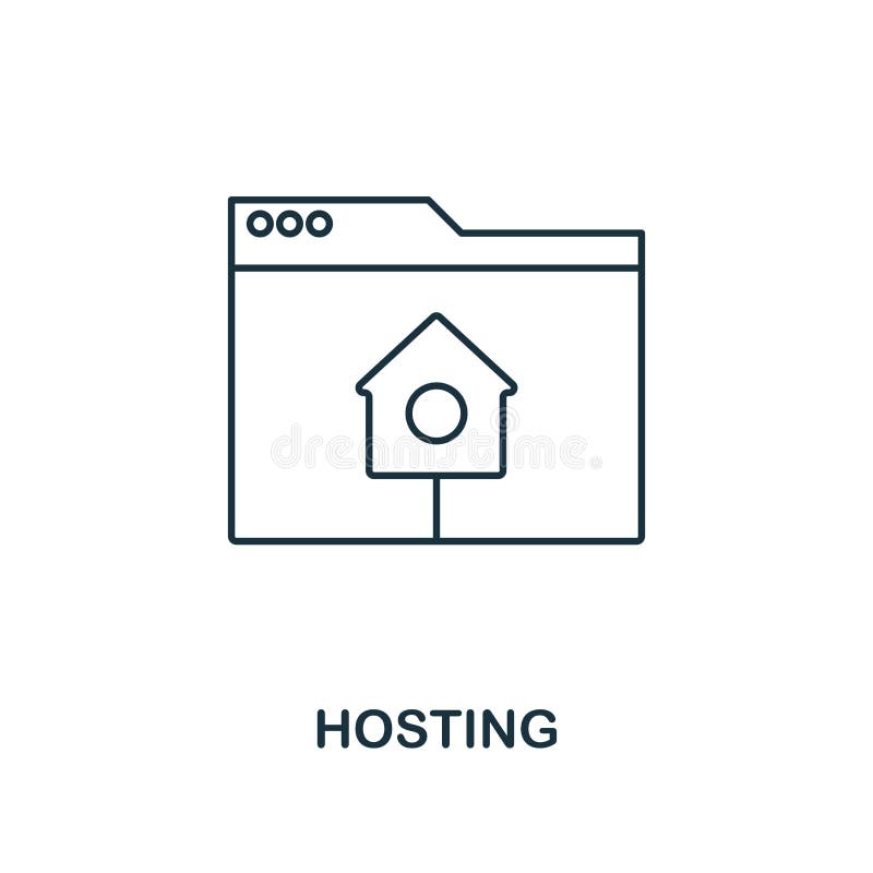 Hosting Outline Icon. Simple Design from Web Development Icon ...