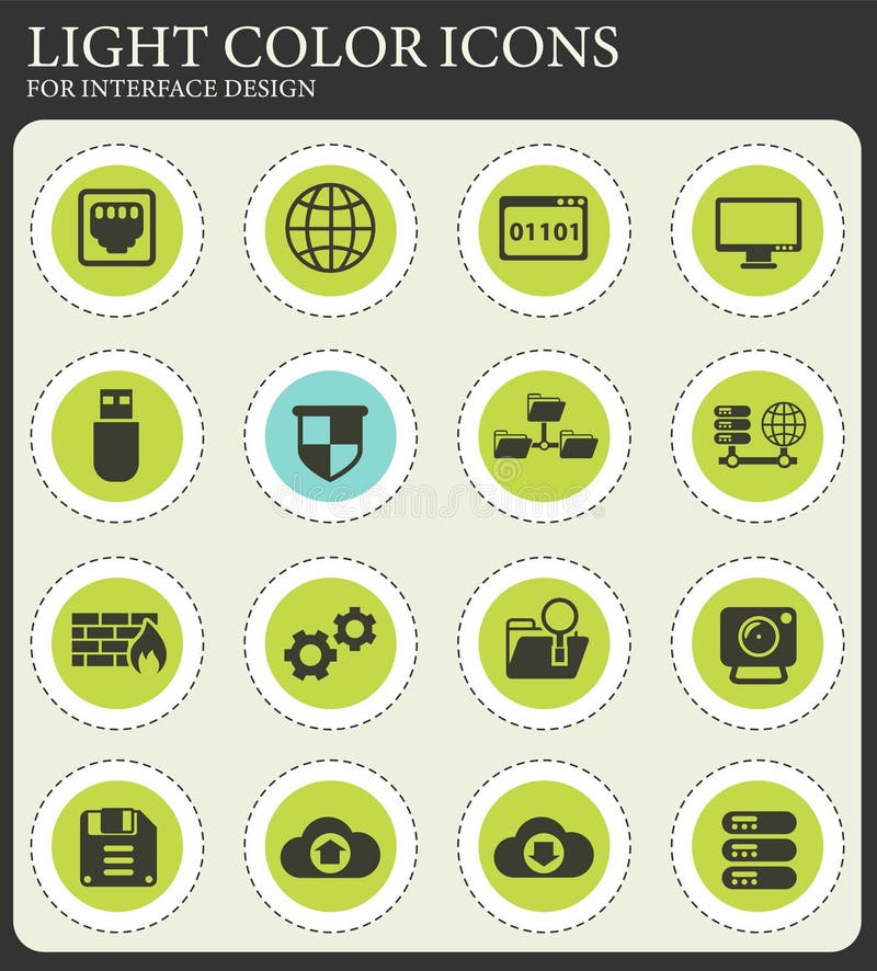 Hosting provider icon set stock vector. Illustration of vector - 154506073