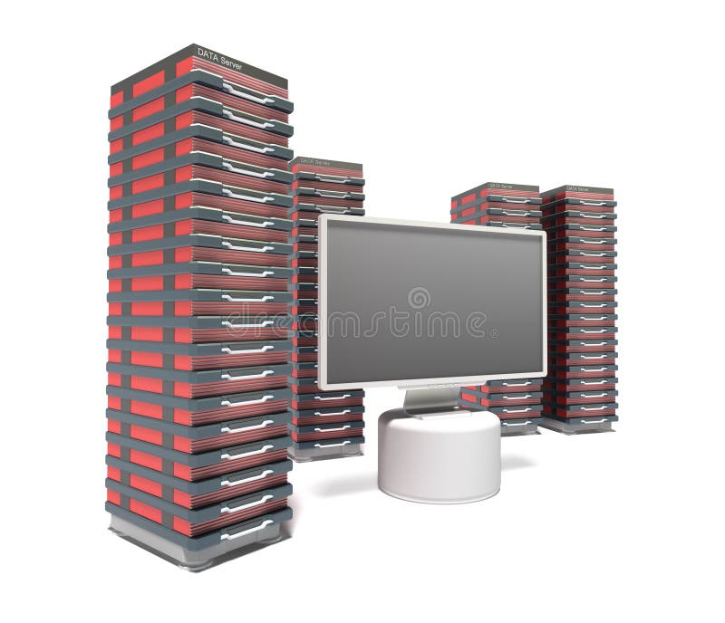 Hosting Server Farm stock illustration. Illustration of business - 13697084
