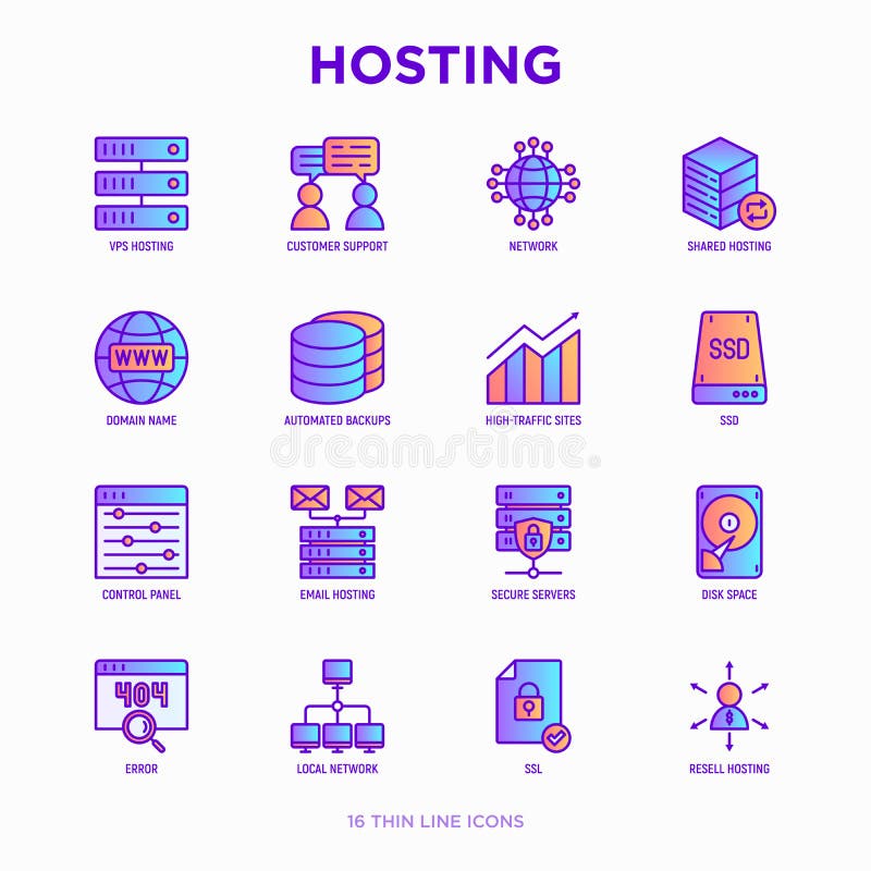 Web Hosting Panel stock vector. Illustration of computer - 16984040