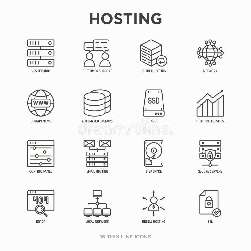 Web Hosting Panel stock vector. Illustration of computer - 16984040