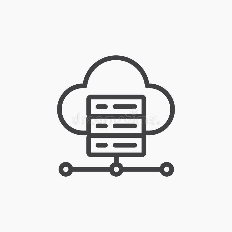 Hostingline in Thin Line Black Color. Flat Simple Vector Symbols ...