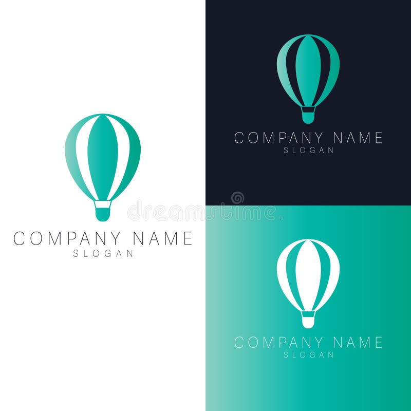 Hot Air Ballon Logo Design. Air Ballon Logo Template Stock Vector ...