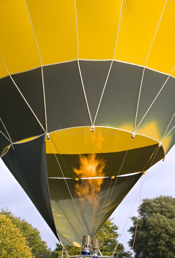 Hot Air Balloon Gondola Ready For Flight Stock Image - Image of balloon ...
