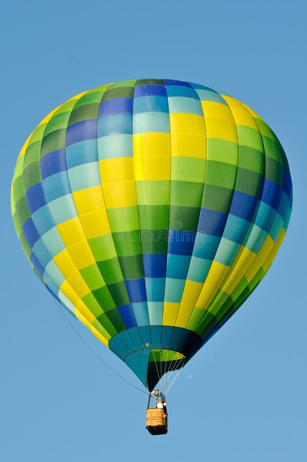 REAL Hot Air Balloon Isolated, Bright Colors Stock Image - Image of ...