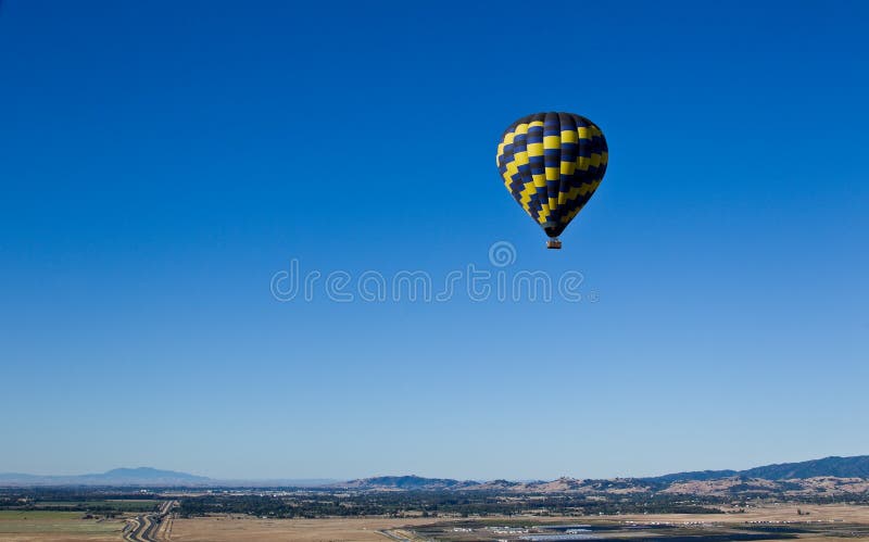 From Hot Air Balloon Above the Valley Stock Photo - Image of blue ...