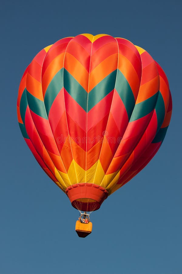 Blue Hot Air Balloon Shot Sideways Stock Image - Image of float, basket ...