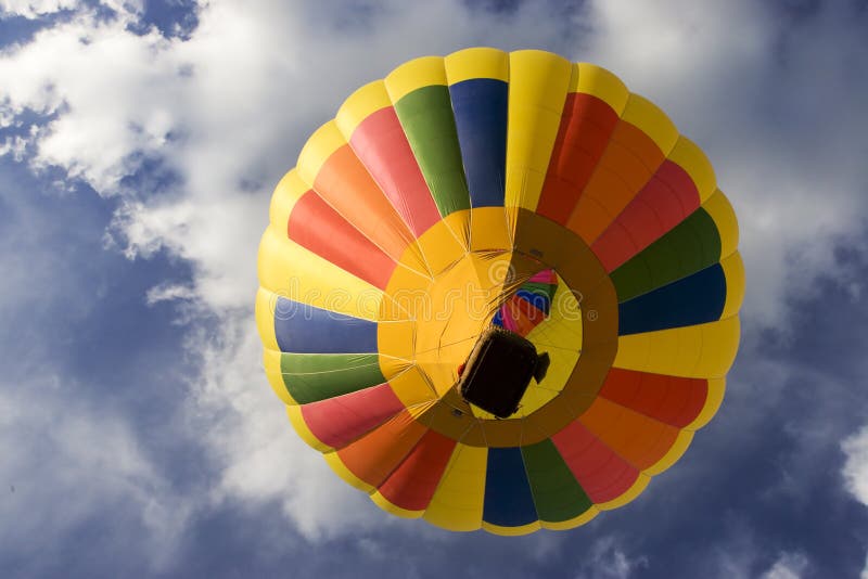 Hot Air Balloon from Below stock photo. Image of underneath - 8539250
