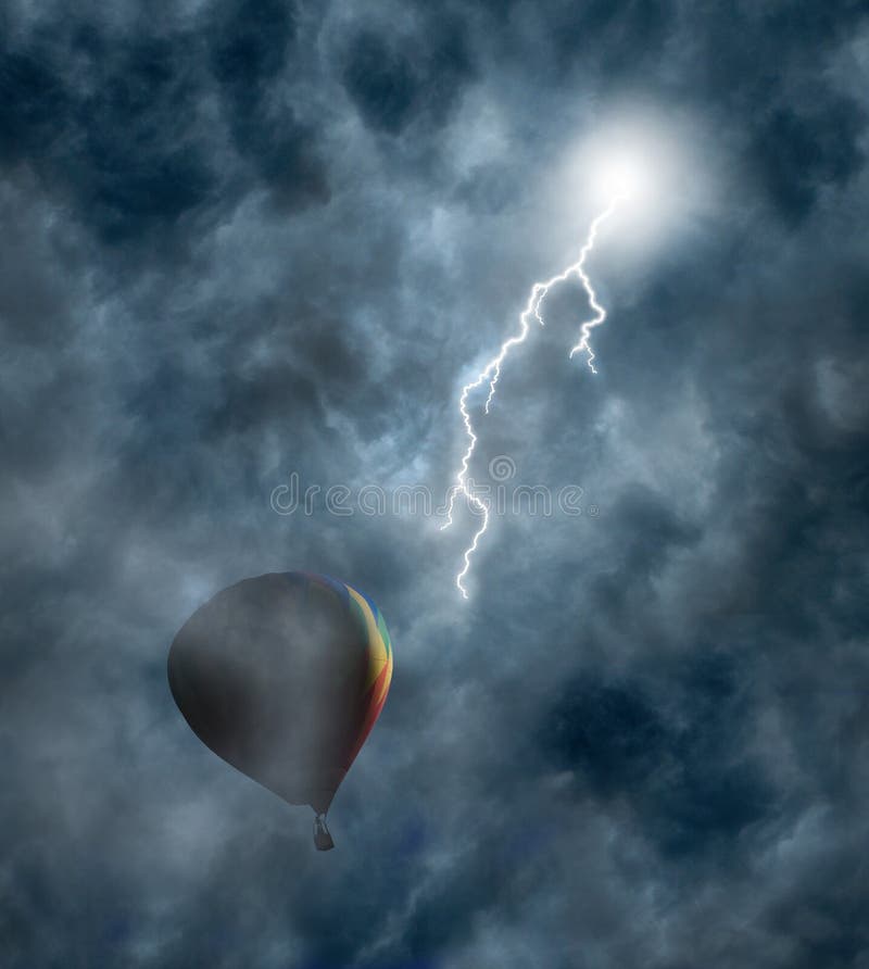 Hot Air Balloon Cloud Lightning Bolt Stock Photos - Free & Royalty-Free ...
