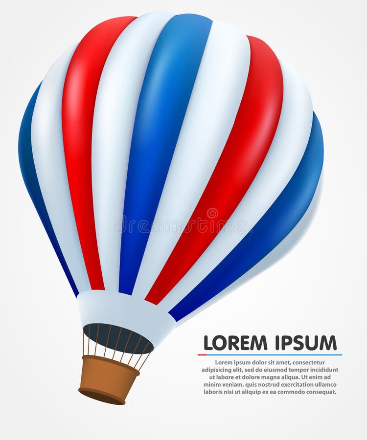 Hot Air Balloon in Flight Background. Stock Vector - Illustration of ...