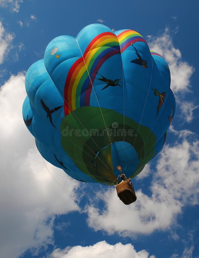 Hot Air Balloon Flight View from Below Stock Photo - Image of circle ...