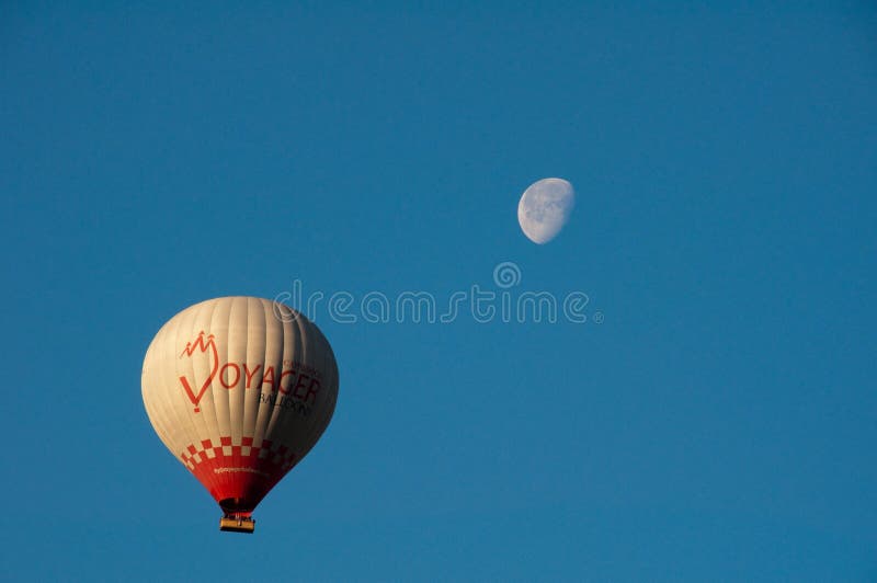 Hot Air Balloon Fly Over Cappadocia Editorial Image - Image of ...