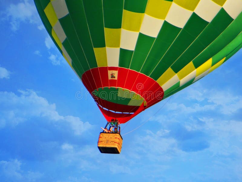 Hot Air Balloon High in the Sky Stock Photo - Image of baloon, grace ...