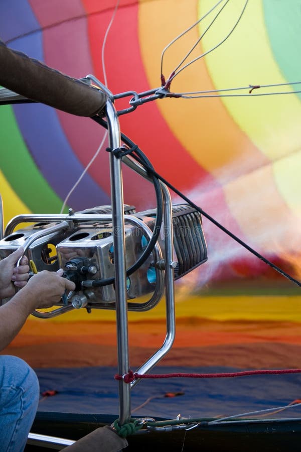 Hot-air Balloon inflation stock image. Image of float - 1419209