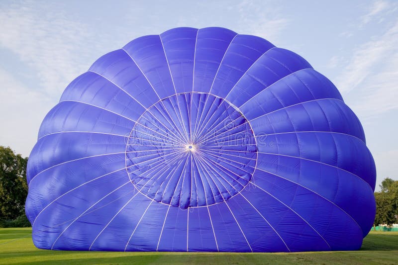 Hot air balloon inflation. stock image. Image of ground - 3030825