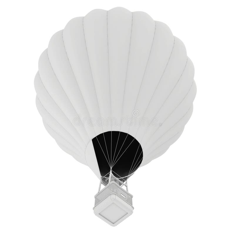 Hot Air Balloon. Isolated on White Background Stock Image - Image of ...