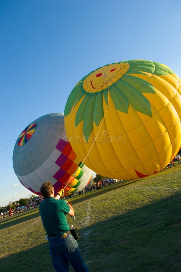Hot Air Balloon launching stock photo. Image of flying - 1330500