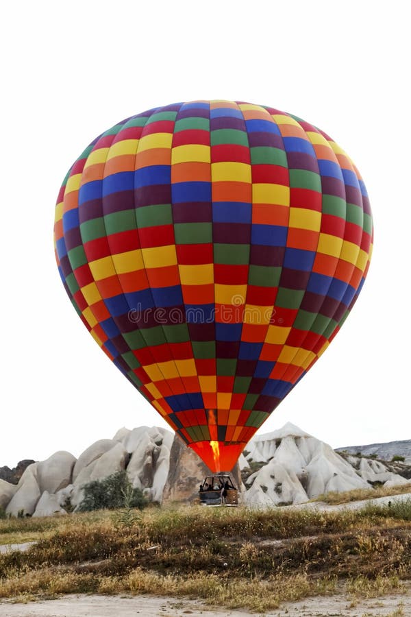 Hot Air Balloon Lift Off Ground Flame Editorial Photography - Image of ...