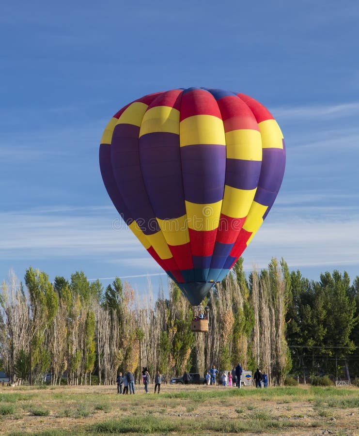 Hot Air Balloon Lift Off stock photo. Image of lift, blue - 63528810