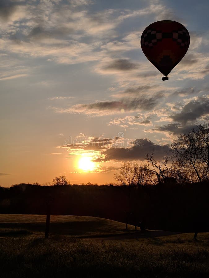 Hot-Air-Balloon in the Morning Sunshine Stock Image - Image of sunlight ...