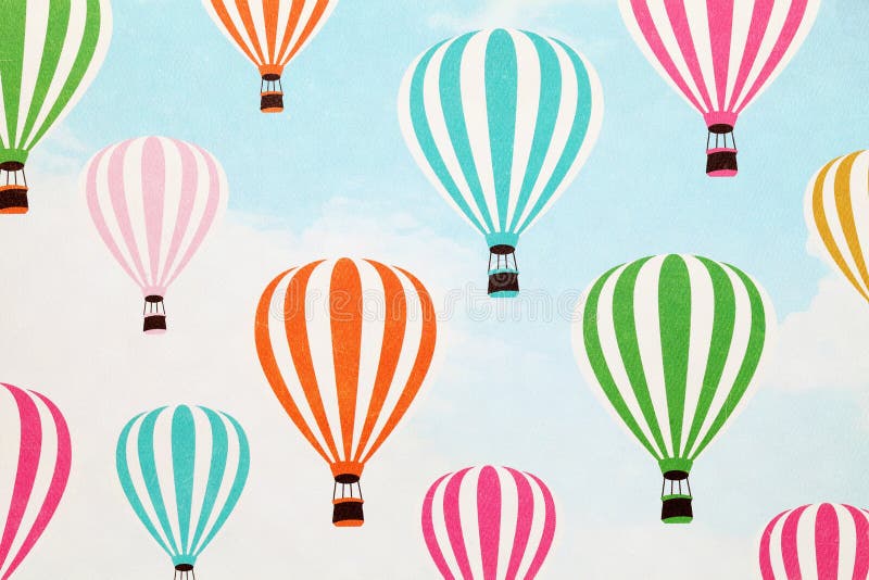 Hot Air Balloon Pattern stock photo. Image of full, vermont - 71780828