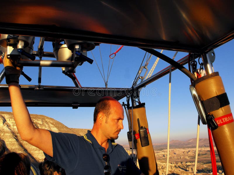Hot Air Balloon Pilot in Cappadocia, Turkey Editorial Stock Photo ...