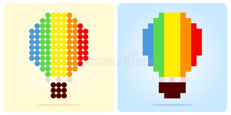 Hot Air Balloon in 8 Bit Pixel Art Stock Vector - Illustration of pixel ...