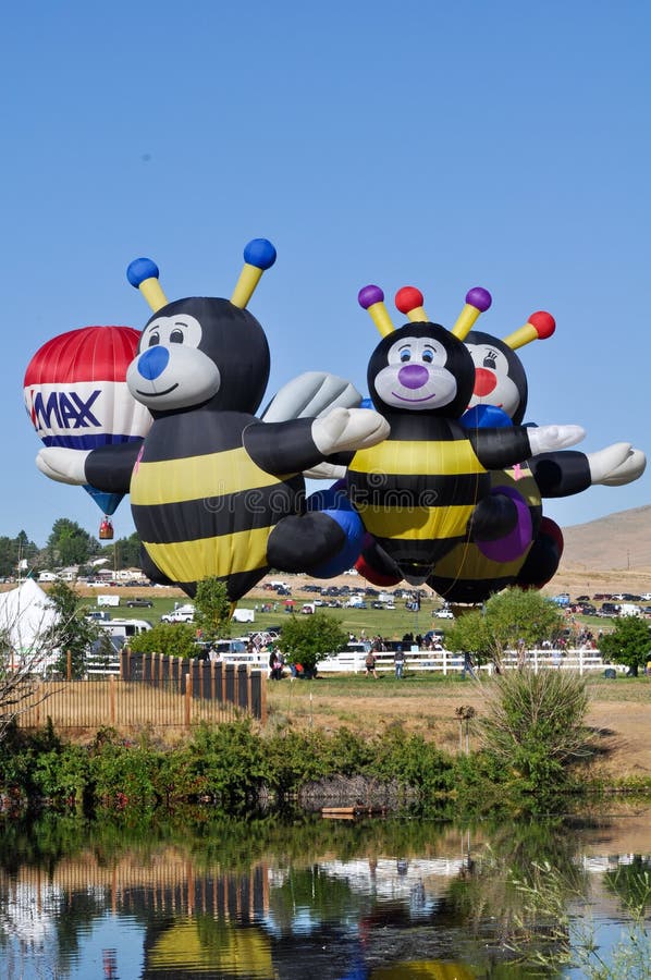 Hot Air Balloon Race editorial stock image. Image of serene - 16820574