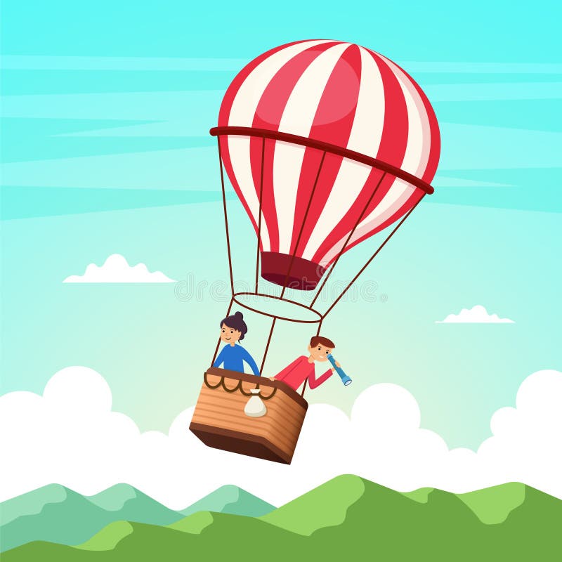 Hot Air Balloon Ride stock vector. Illustration of adventure - 189008606
